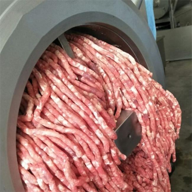 Meat cutter machine side view