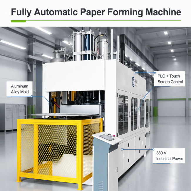 Multi Disposable Paper Plate Bowl Forming Machine Fully Automatic Biodegradable Tableware Production Line