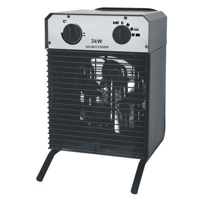 China Forma industrial del cuadrado del calentador de fan 3KW en venta