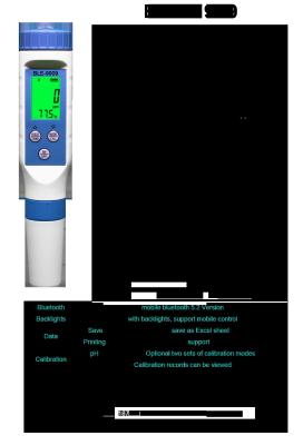 China 5 en 1 monitor de la calidad del agua de Digitaces del medidor de pH de Bluetooth de la salinidad del TDS para las piscinas en venta