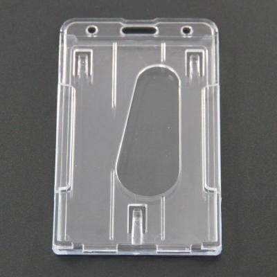 Cina Supporto di biglietto da visita della radura del pacchetto della carta di identità, supporti di plastica verticali dell'etichetta di nome in vendita