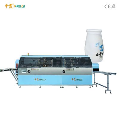 Cina Due macchine di serigrafia di Full Auto di colori per le bottiglie di acqua del latte in vendita