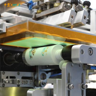 Chine Full Servo 4 Color Screen Printing Machine For Round Bottle à vendre