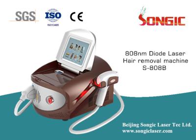 中国 白およびブラウンの携帯用 808nm ダイオード レーザーの毛の取り外し機械 販売のため