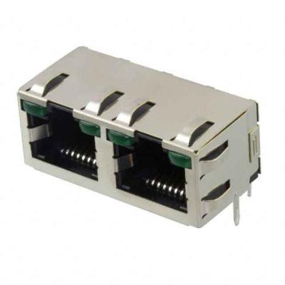China Black Shielded Cat 5 RJ45 Modular Connectors IC Through Hole 8 Position for sale