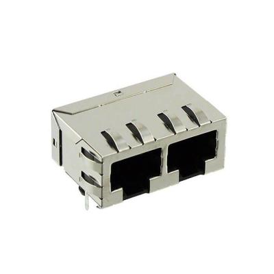 Cina Connettori per circuiti integrati neri protetti da otto posizioni di categoria 5 attraverso buco RJ45 compatibile in vendita