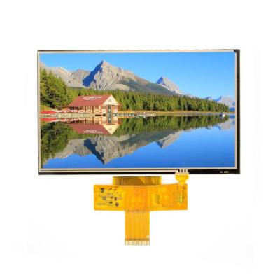 中国 アクティブ 800x480 TFT カラー LCD ディスプレイ ボックス,レジスティブタッチスクリーンとLEDホワイトバックライト 販売のため
