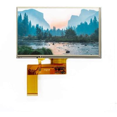 中国 焦点LCD ホワイト LED 伝達型 TFT カラーディスプレイ 800 x 480 赤 緑 青 グラフィック 抵抗性タッチスクリーン 販売のため