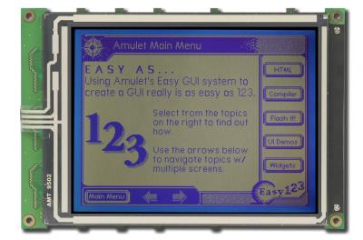 中国 アミュレット テクノロジーズ グレー LCD グラフィック ディスプレイ 青色グラフィック 販売のため