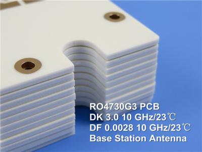 중국 침적식 주석과 로저스 RO4730G3 RF 인쇄 회로 보드 2-레이어 로저스 4730 60 밀리리터 1.524 밀리미터 전자 레인지 PCB 판매용