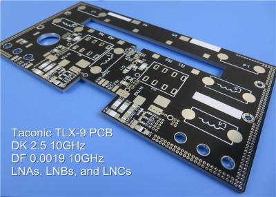 중국 타코닉 TLX-9 고주파 PCB 62mil 1.575mm 믹서, 스플리터, 필터 및 컴바이너용 몰입 은 판매용