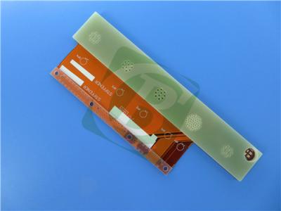 중국 0.22mm 플렉스 두께, 옐로우 커버레이, ENIG 마감의 양면 플렉시블 폴리이미드 PCB 판매용