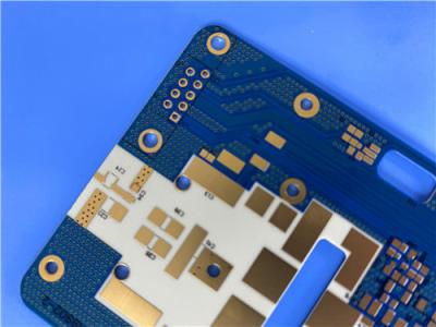 China CLTE-XT 2-Lagen-Leiterplatte, aufgebaut auf 5,1 mil Core-Laminat, 0,25 mm Dicke, mit Immersion Gold, Verwendung in Phased-Array-Antennen zu verkaufen