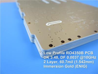 중국 RO4350B LoPro RF PCB Rogers 60.7mil 침수 금을 가진 반전 대우된 포일 PCB 회로판 판매용