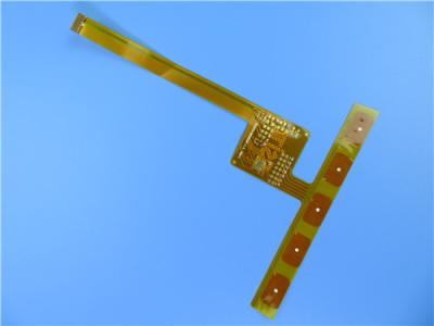 중국 이중 레이어 유연한 PCB는 침지 금과 노란 마스크로 폴리이미드를 토대로 했습니다 판매용