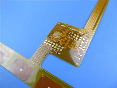중국 이중 레이어 유연한 PCB는 침지 금과 노란 마스크로 폴리이미드를 토대로 했습니다 판매용