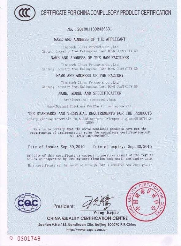 CCC - TIMETECH GLASS