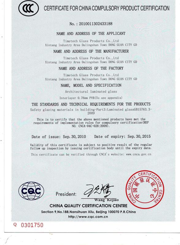 CCC - TIMETECH GLASS