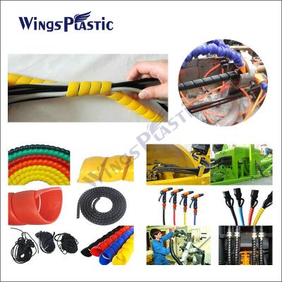 China Hose Spiral Protective Wraps Making Machine / PE PP Hose Protector Extrusion Line for sale