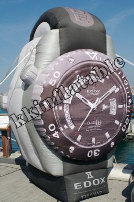 Cina Grande esposizione di modello gonfiabile dell'orologio per la tela cerata del PVC di eventi 0.55mm di promozione in vendita
