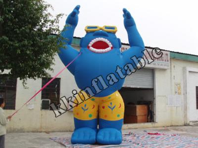 Cina Modello gonfiabile EN14960 dell'orangutan gigante del fumetto di doppi strati in vendita