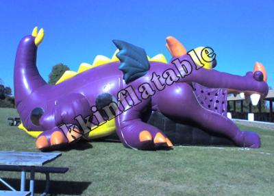 中国 紫色のドラゴンの膨脹可能な障害物コース/膨脹可能な跳躍のゲーム 販売のため