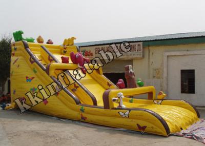 中国 黄色く安い膨脹可能スライド/遊園地膨脹可能な水スライドを乾燥します 販売のため