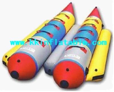 Cina Personalizzi il piccolo crogiolo gonfiabile di PVC, barca di banana gonfiabile dell'acqua dei bambini in vendita