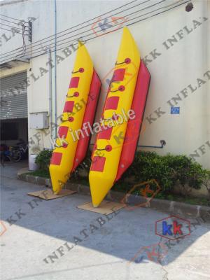 Cina Crogiolo gonfiabile di PVC della persona di giallo 4, barca di banana per le attività dell'acqua in vendita
