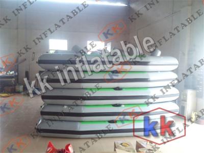 Cina Barca gonfiabile di verde/grigia PVC, 4 cuciture che cucono barca di galleggiamento gonfiabile in vendita