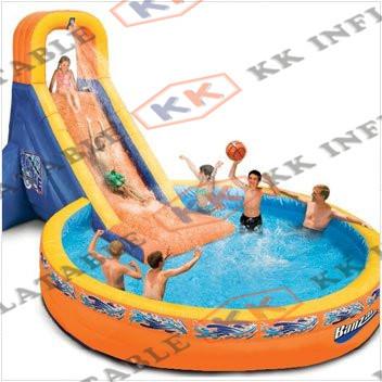 Cina Stampa gonfiabile durevole di Digital delle piscine con l'acquascivolo per i bambini in vendita