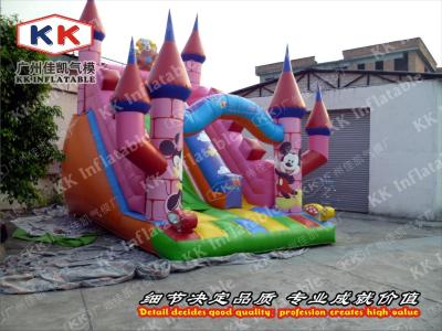 Cina Gonfiabili rosa di Mickey dell'impresa di noleggio asciugano lo scorrevole all'aperto per i bambini in vendita