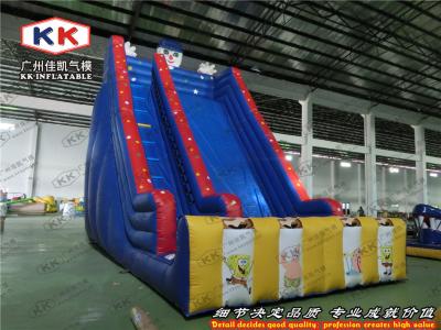 Cina il pagliaccio gigante della tela cerata del PVC di 0.55mm gonfiabile asciuga il blu dello scorrevole per i bambini in vendita