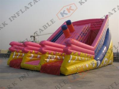 Cina Acquascivolo gonfiabile di estate, en gonfiabile rosa 14960 del campo da giuoco del trampolino in vendita