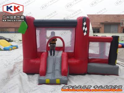 Cina Letto di salto gonfiabile rosso e grigio, salto gonfiabile commerciale con lo scorrevole in vendita
