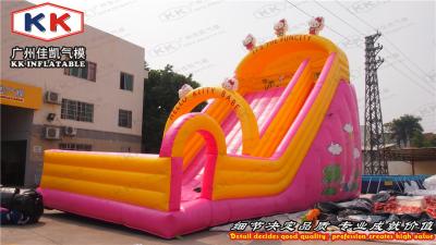 Cina Scivolo gonfiabile arancio del parco di divertimenti, casa gonfiabile di rimbalzo in vendita