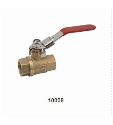 Cina Valvola a sfera d'ottone 10008 di pezzo fucinato con la maniglia di chiusura ed il colore d'ottone shotting 600PSI in vendita
