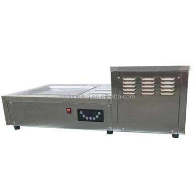 China Manufacturers Supply Square Pan Fried Ice Cream Machine Commerical Flat Pan Fry Ice Roll Machine With Cheap Price for sale