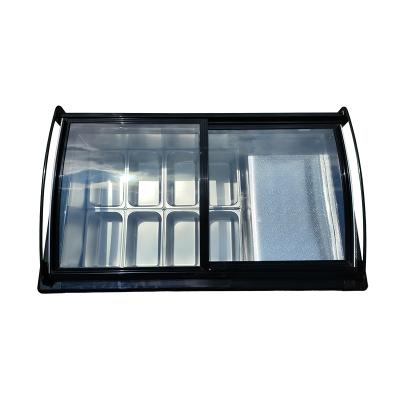 China Cabinet Type Black LK-1.1TB Open Display Italian Ice Cream Display Table Freezer for sale
