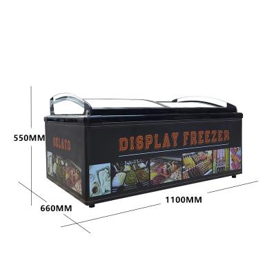 China High Quality Good Price Commercial Italian Gelato Ice Cream Display Freezer With Pans for sale