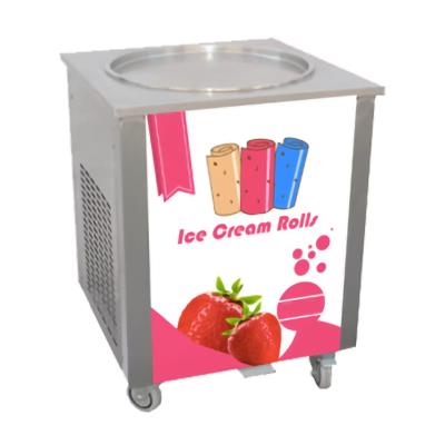 China New Hot Selling High-Quality Food Grade Stainless Steel Single Round Bottom Frying Pan Ice Cream Machine for sale