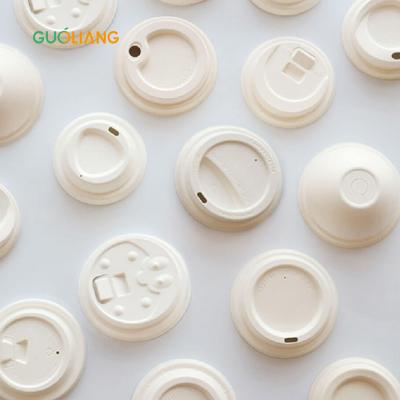 China New Process Molded 100% Biodegradable Sugarcane Bamboo Fiber Heat Insulation Paper Cup with Lid for sale