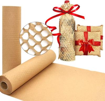 China Black White Brown Shockproof Honeycomb Paper Net Wrapping Paper for sale