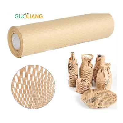 China Recyclable Custom Size Honeycomb Packaging Paper Black Honeycomb Cushion Paper Roll Honeycomb Kraft Paper for sale