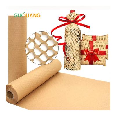 China Eco Friendly Packaging Honeycomb Honey Comb Paper Roll Honeycomb Wrapping Paper Roll Honeycomb Craft Paper White for sale