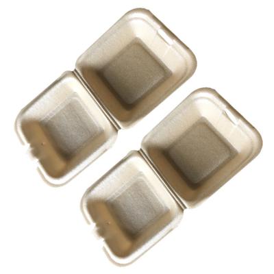 China Food Grade Burger Box Foam 6x6 Inch PLA Disposable Foam Boxes for sale