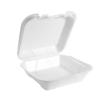 China Foam Clamshell Container 1 Compartment Take Out Disposable Food Box for sale
