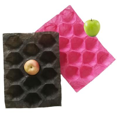 China Avocado Paper Pulp Fruit Tray Liner Stone Fruit Colorful Paper Tray Supplier for sale