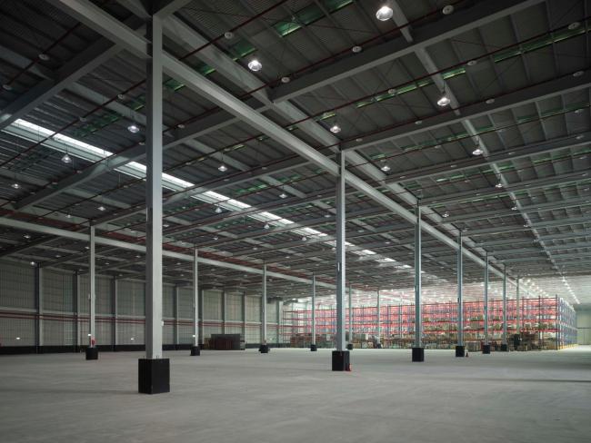 Steel structure building exterior view