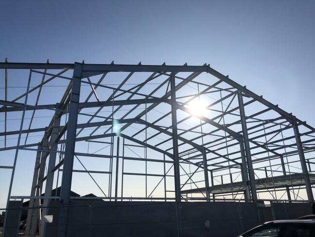 Steel structure workshop construction process